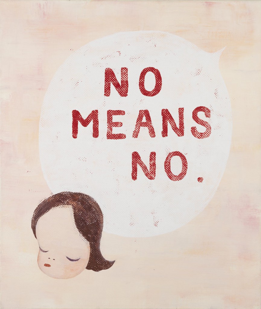 奈良美智 アクリル サイン 《No Means No》